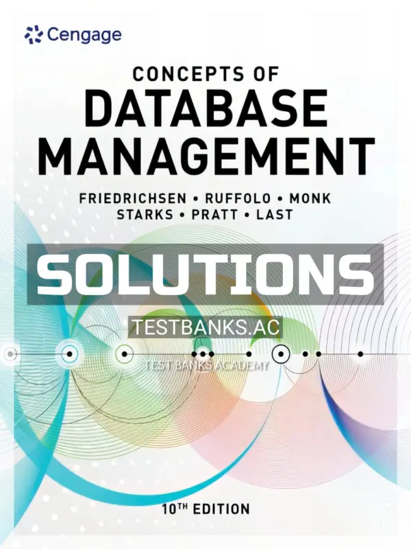 Solutions Manual for Concepts of Database Management 10th Edition by Friedrichsen