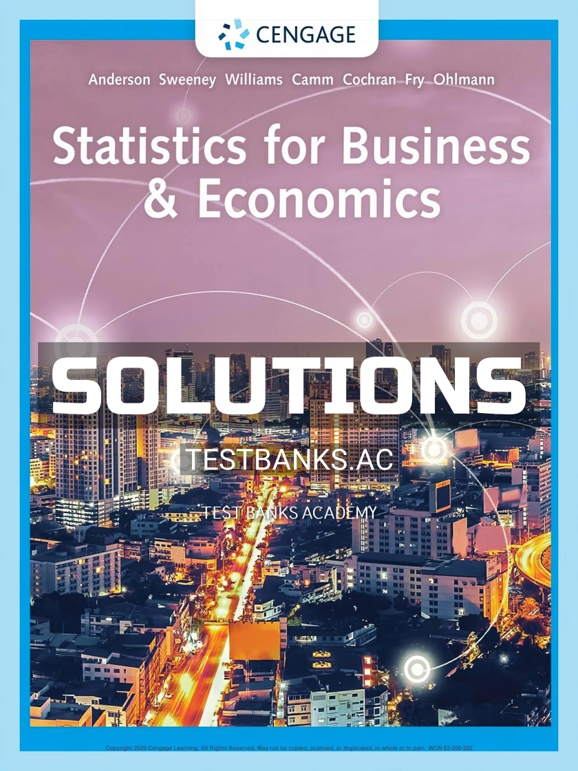 Solutions Manual for Statistics for Business & Economics 14th Edition ...